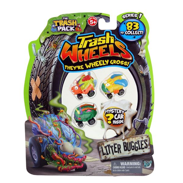 Trash Pack: Trash Wheels járgányok - 4 db-os - Litter Buggies - JátékNet.hu