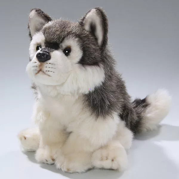 Ülő farkas 25 cm-es plüssfigura - JátékNet.hu