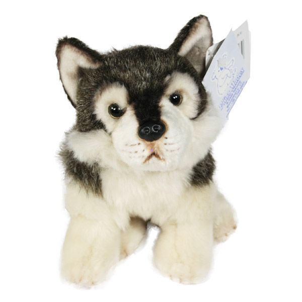 Ülő farkas 25 cm-es plüssfigura - JátékNet.hu