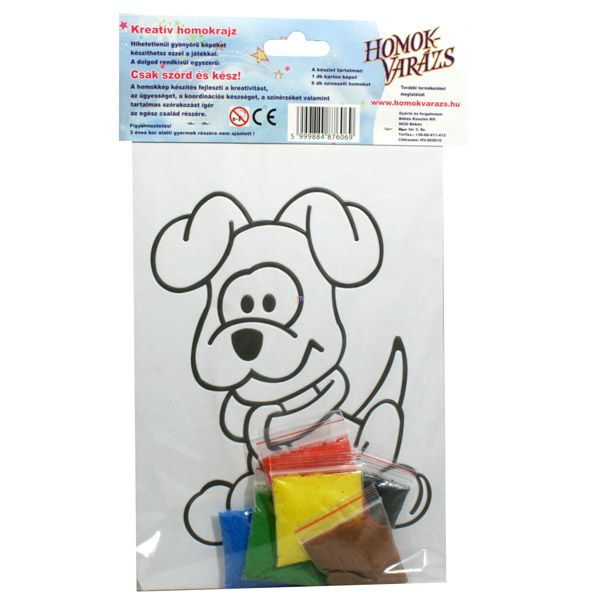Homokvarázs kreatív homokrajz - kutyus - JátékNet.hu