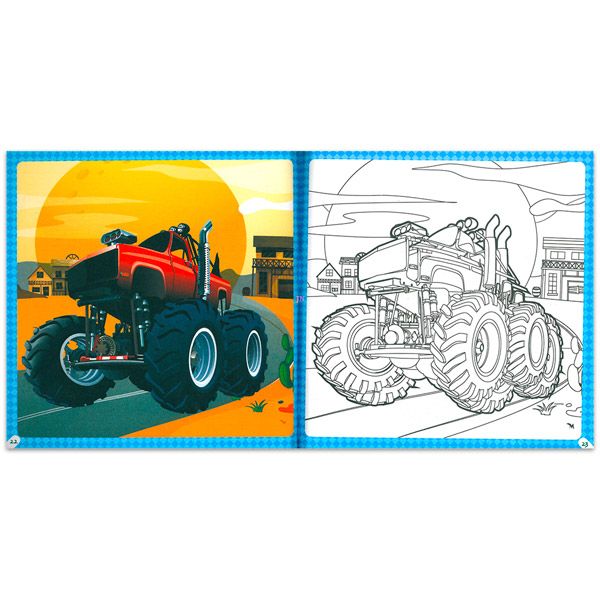 Carte de colorat Vehicule speciale - Colorează după model - Tulli.ro