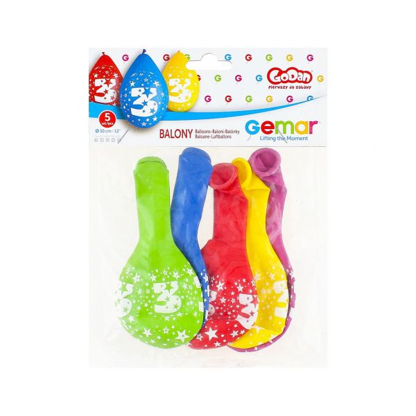 Pachet de baloane colorate pentru aniversare 30 cm - 3 - Tulli.ro