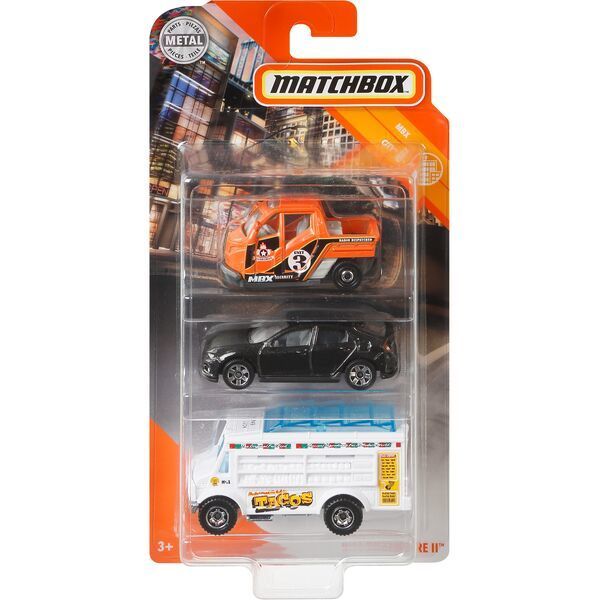Matchbox: Set de 3 mașinuțe - City Adventure II - Tulli.ro