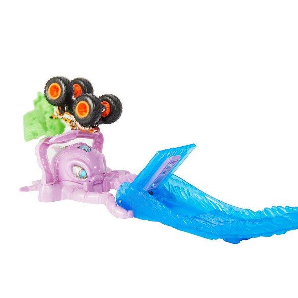 Hot Wheels Monster Trucks: Set de joacă Octo-Slam cu mașinuță Tiger ...