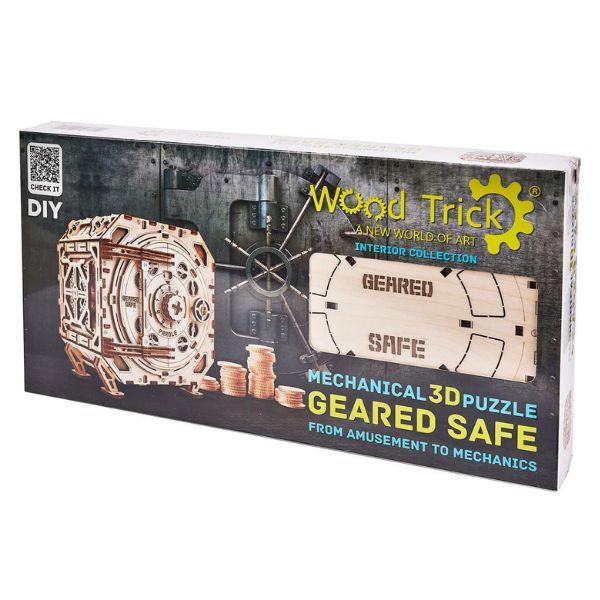 Wood Trick: Model mecanic din lemn - seif - Tulli.ro