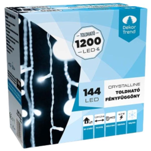 Dekortrend: Crystalline toldható LED fényfüggöny, 1,2 x 1,2 méter ...