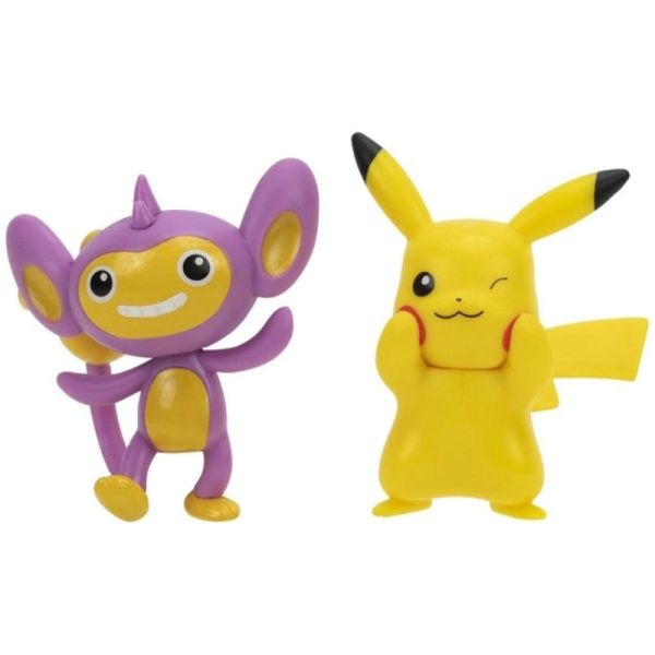 Pokémon: Gyűjthető mini figurák, 5 cm - Pikachu és Aipom - JatekBolt.hu