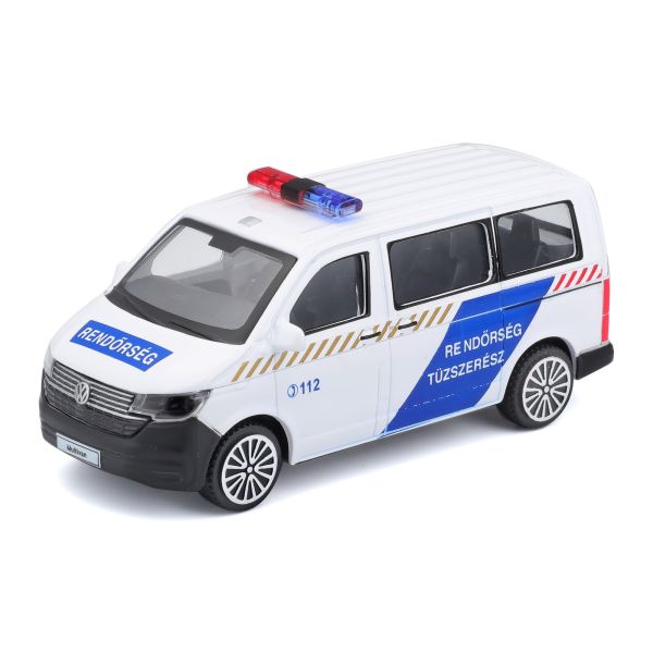 Bburago: Autospecială de poliție VW T6 cu inscripție în lb. maghiară, 1 ...