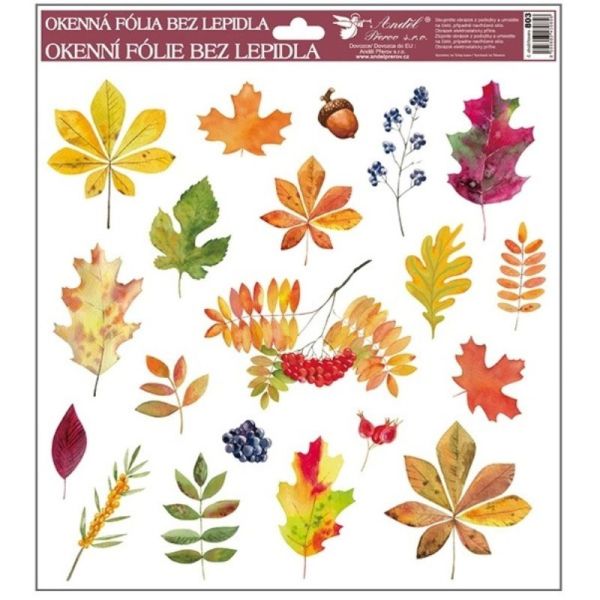 Őszi levelek ablakmatrica - 33,5 x 30 cm, többféle - JatekBolt.hu