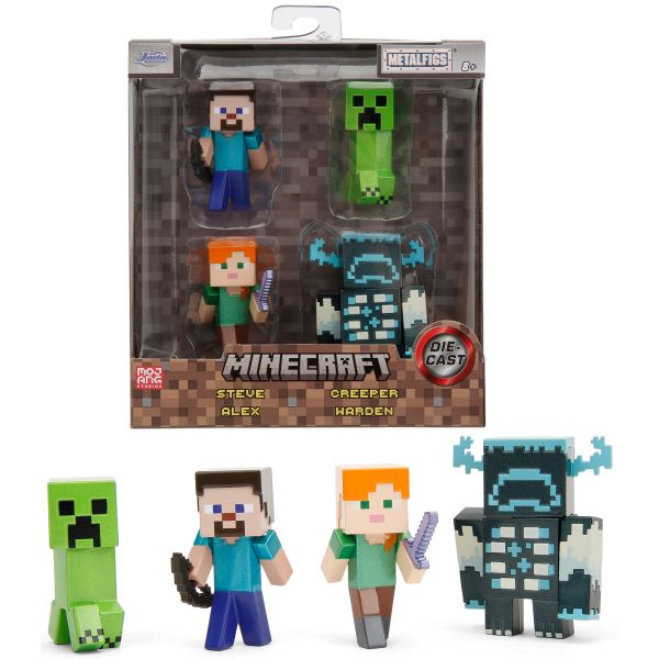 Jada Toys: Minecraft figura csomag, fém - 4 db-os - JátékNet.hu