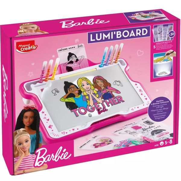 Maped Creativ: Barbie - LumiBoard tablă de desen luminată - Tulli.ro