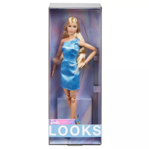Barbie Looks: Colecția pastel - Barbie în rochie cu dungi - Tulli.ro