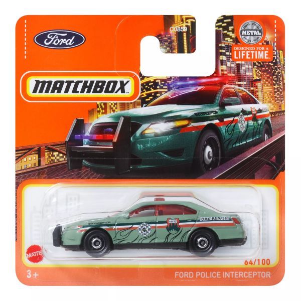 Red Matchbox Car Matchbox Ford Police Interceptor Diecast Car - 81/100 ...