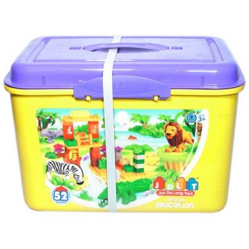 JDLT 52 db-os állatkert építő készlet dobozban - JátékNet.hu