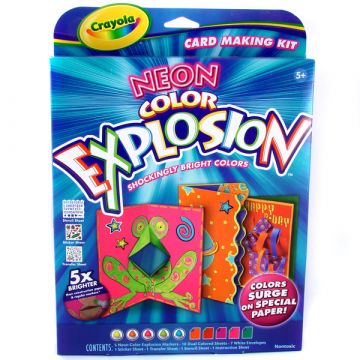 Crayola - Neon color explosion üdvözlőkártya készítő - JatekBolt.hu