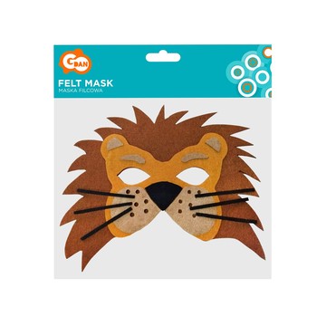 Mască de leu pentru copii - pâslă - Tulli.ro