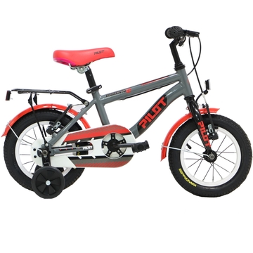 Pilot: Korrento bicicletă pentru copii, mărime 12 - gri-roșu - Tulli.ro
