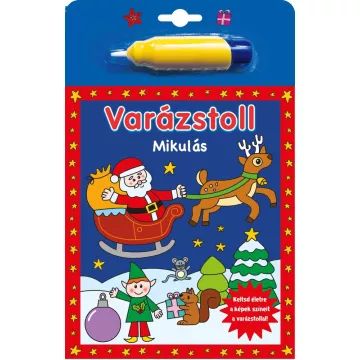 Stiloul magic: Moș Crăciun carte de colorat - Tulli.ro